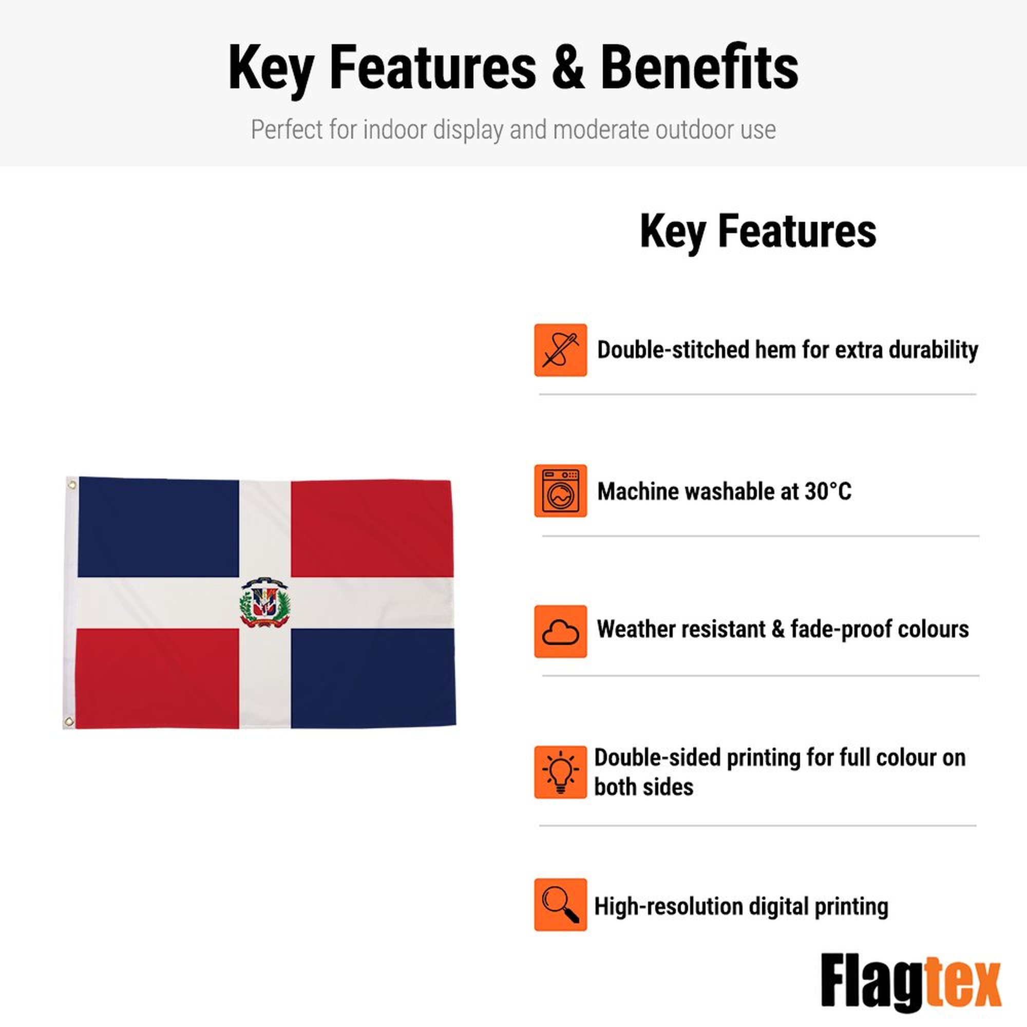 What Is The Color Of The Dominican Republic Flag