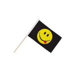 Buy Smiley Face Acid Wooden Hand Flag | Midland Flags